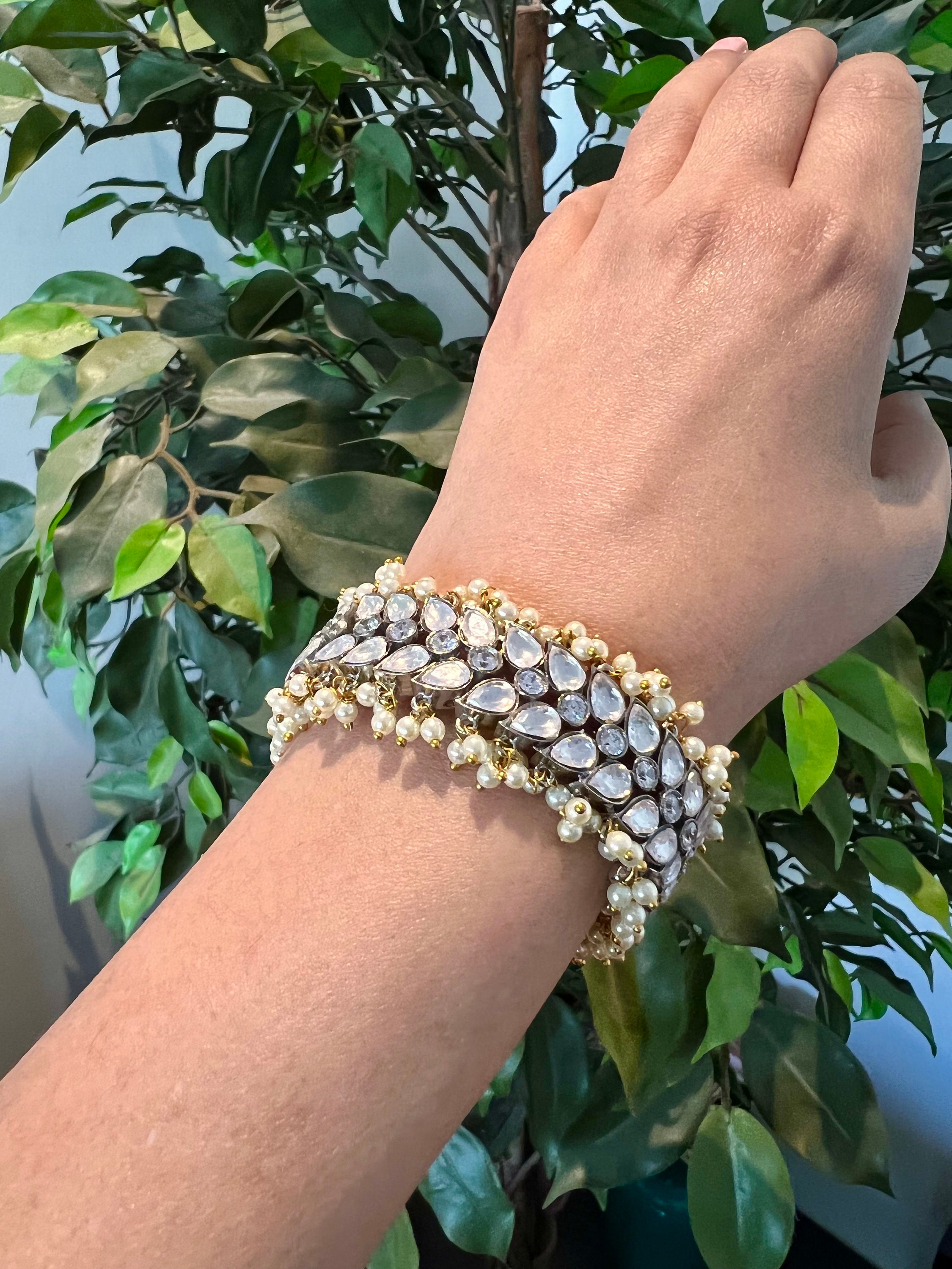 SHIVKA Scintillating Faux Diamond Bracelet/ Wedding Jewellery/ - Etsy