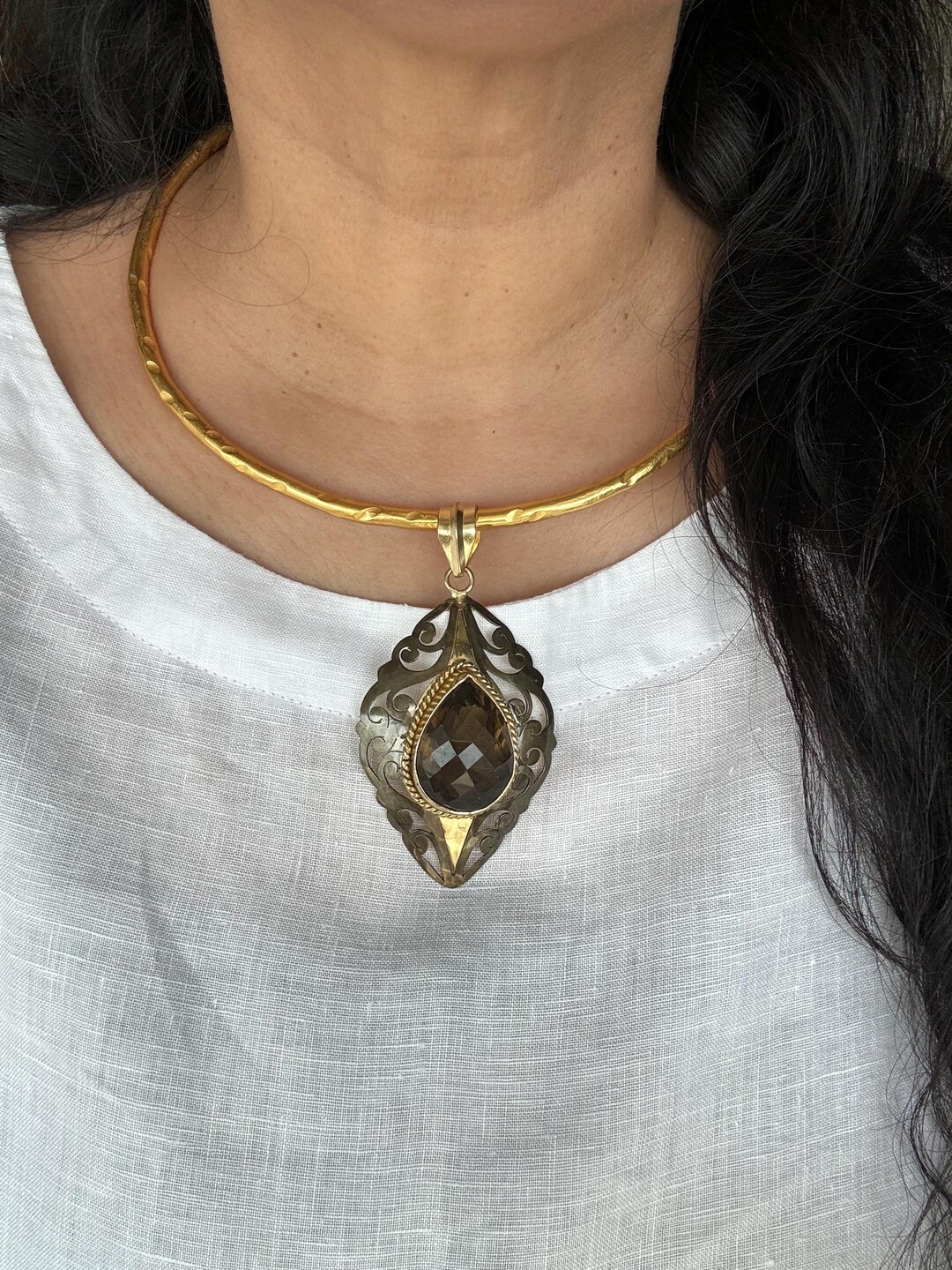 Hasli Necklace With Pretty Pendant - Etsy