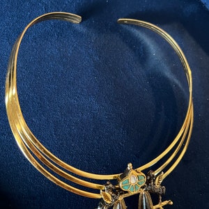 Elegant Sterling Silver Fusion Hasli Necklace With Animal - Etsy