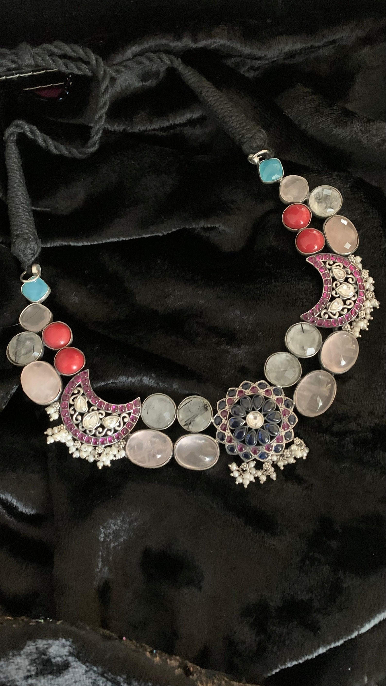 Scintillating Pure 925 Silver Kemp Stones Necklace - Etsy