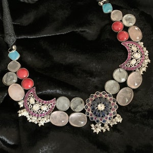 Scintillating Pure 925 Silver Kemp Stones Necklace - Etsy