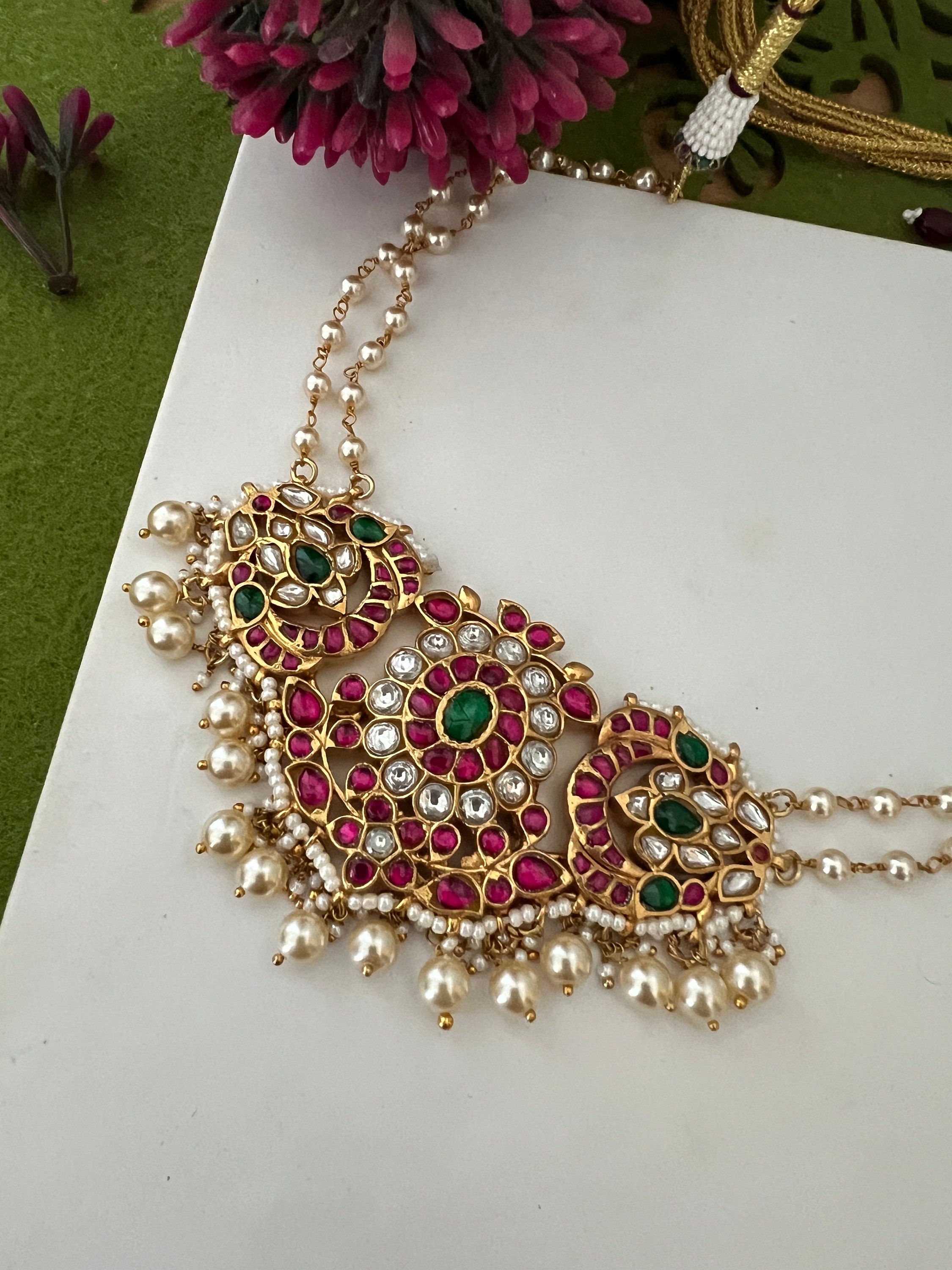 SHIVKA Signature Kempu Choker Necklace/ Wedding Necklace/ - Etsy