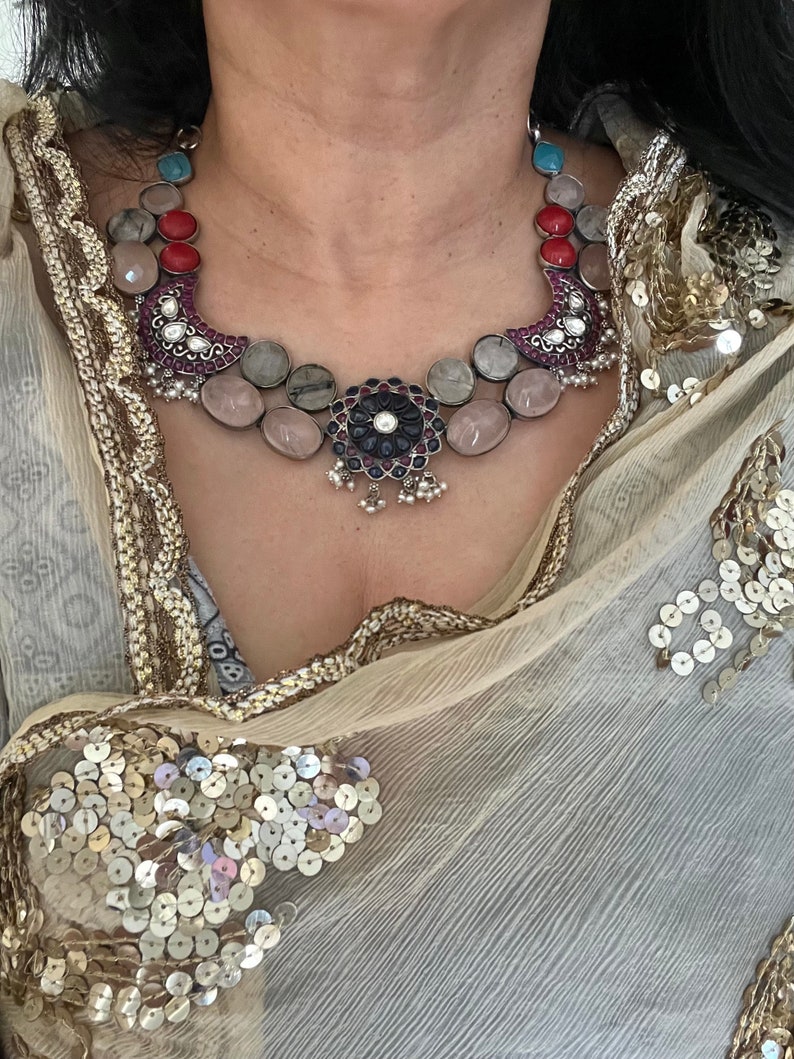 Scintillating Pure 925 Silver Kemp Stones Necklace - Etsy
