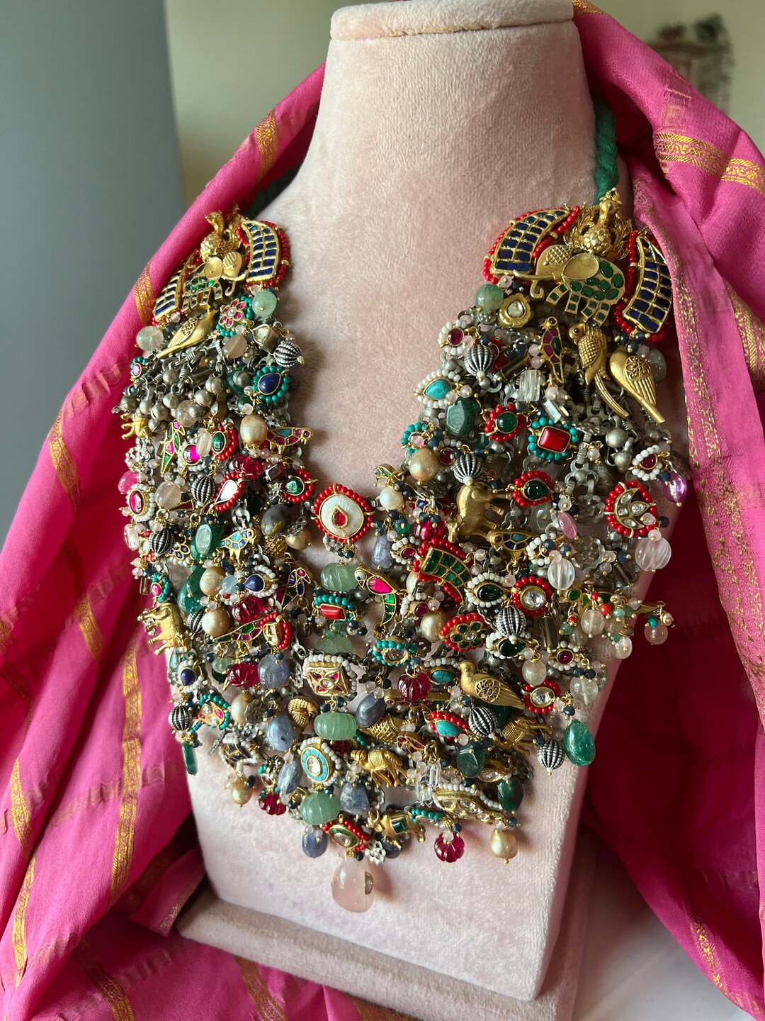 NAKHRA SHIVKA Designed Pure 925 Silver Necklace/ Sterling Silver ...