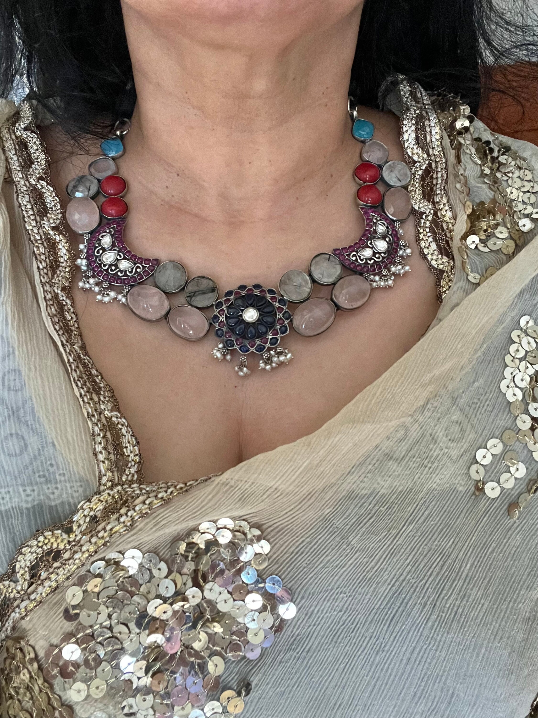 Scintillating Pure 925 Silver Kemp Stones Necklace - Etsy