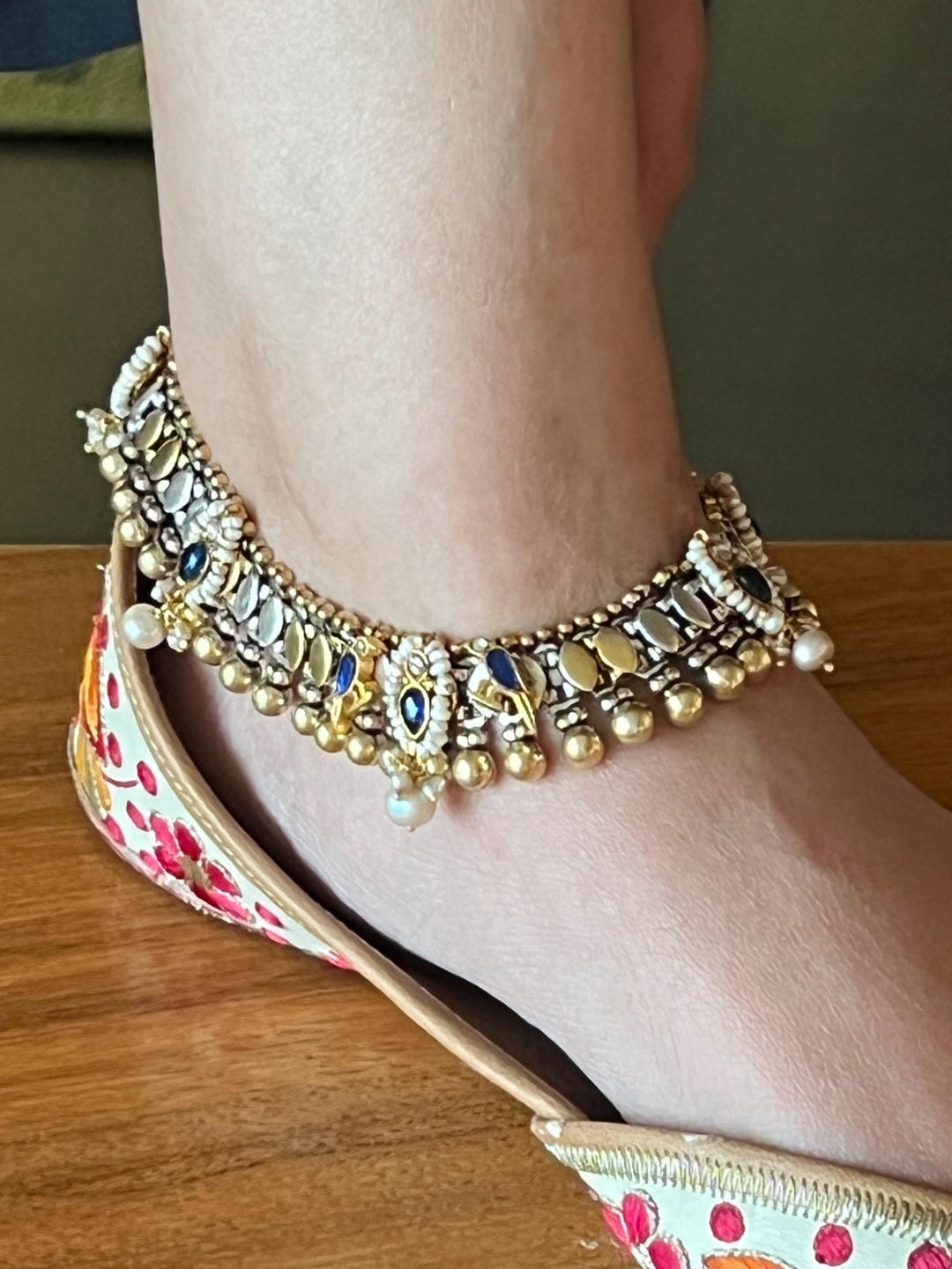 Nakhra Pure 925 Silver Fusion Payal pair/ Real Silver Anklets - Etsy