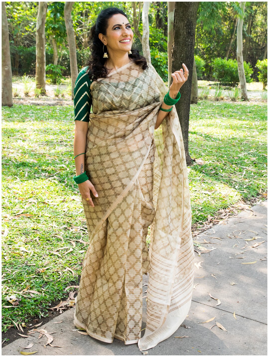 Pure Tissue Silk Saree Gold - Rubai - Etsy