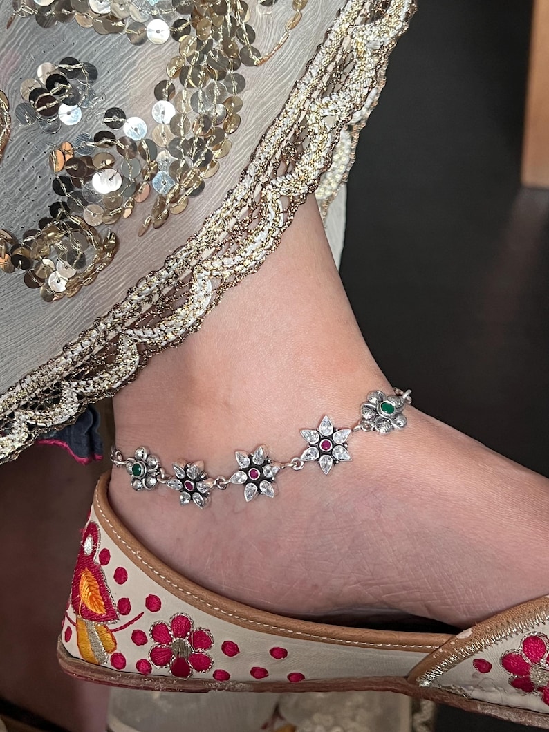 Pure 925 Silver Anklets- Set of 2 - Etsy