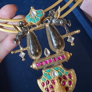 Elegant Sterling Silver Fusion Hasli Necklace With Animal - Etsy