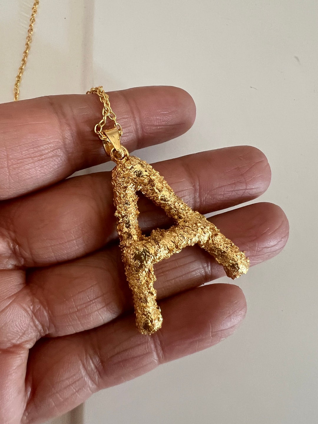 Statement Letter "a" Pendant Necklace/ Designer Necklace/ Alphabet ...
