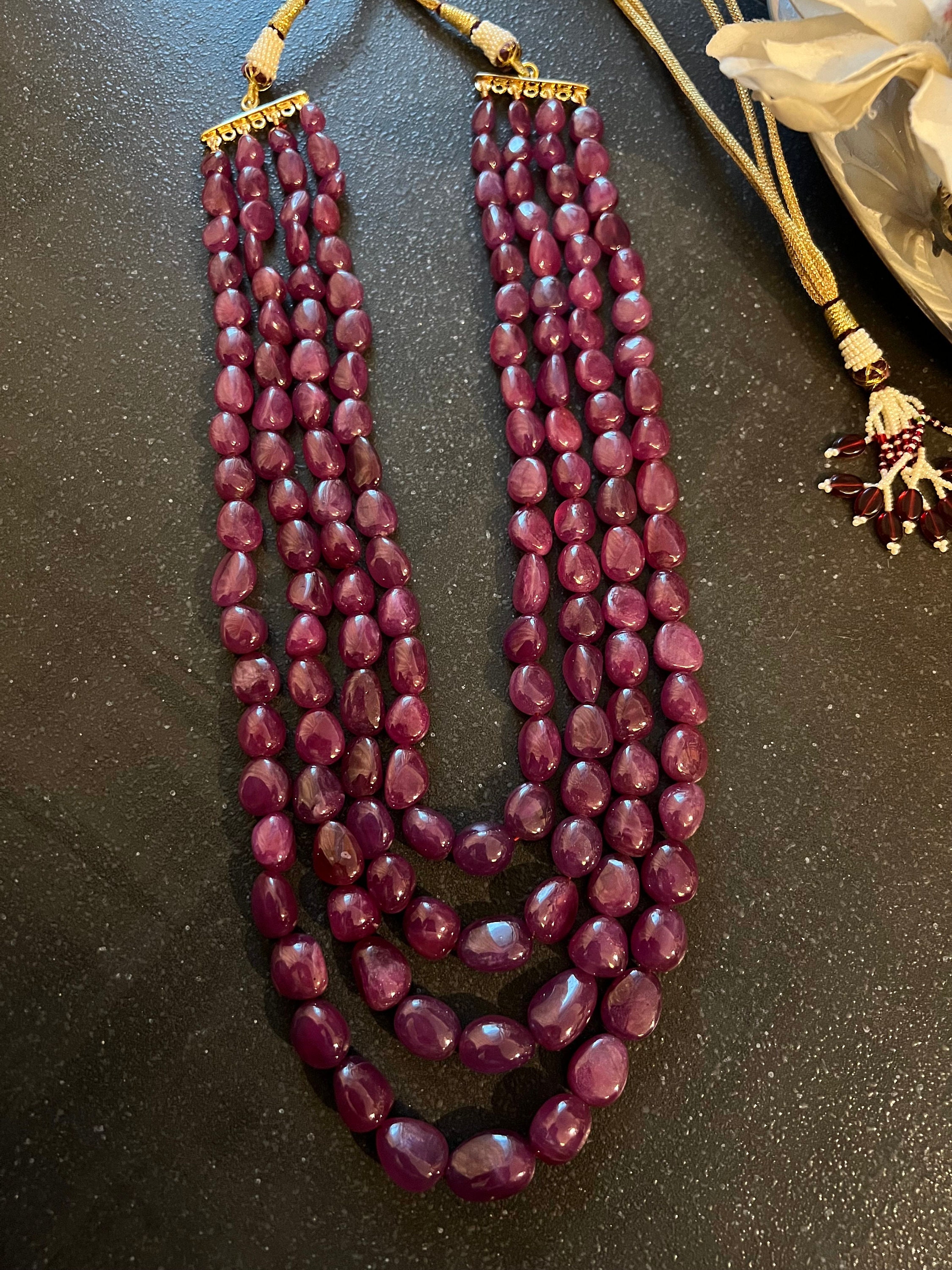 Red Ruby Necklace/ Premium Quality Necklace/ Groom Necklace/ Royal ...