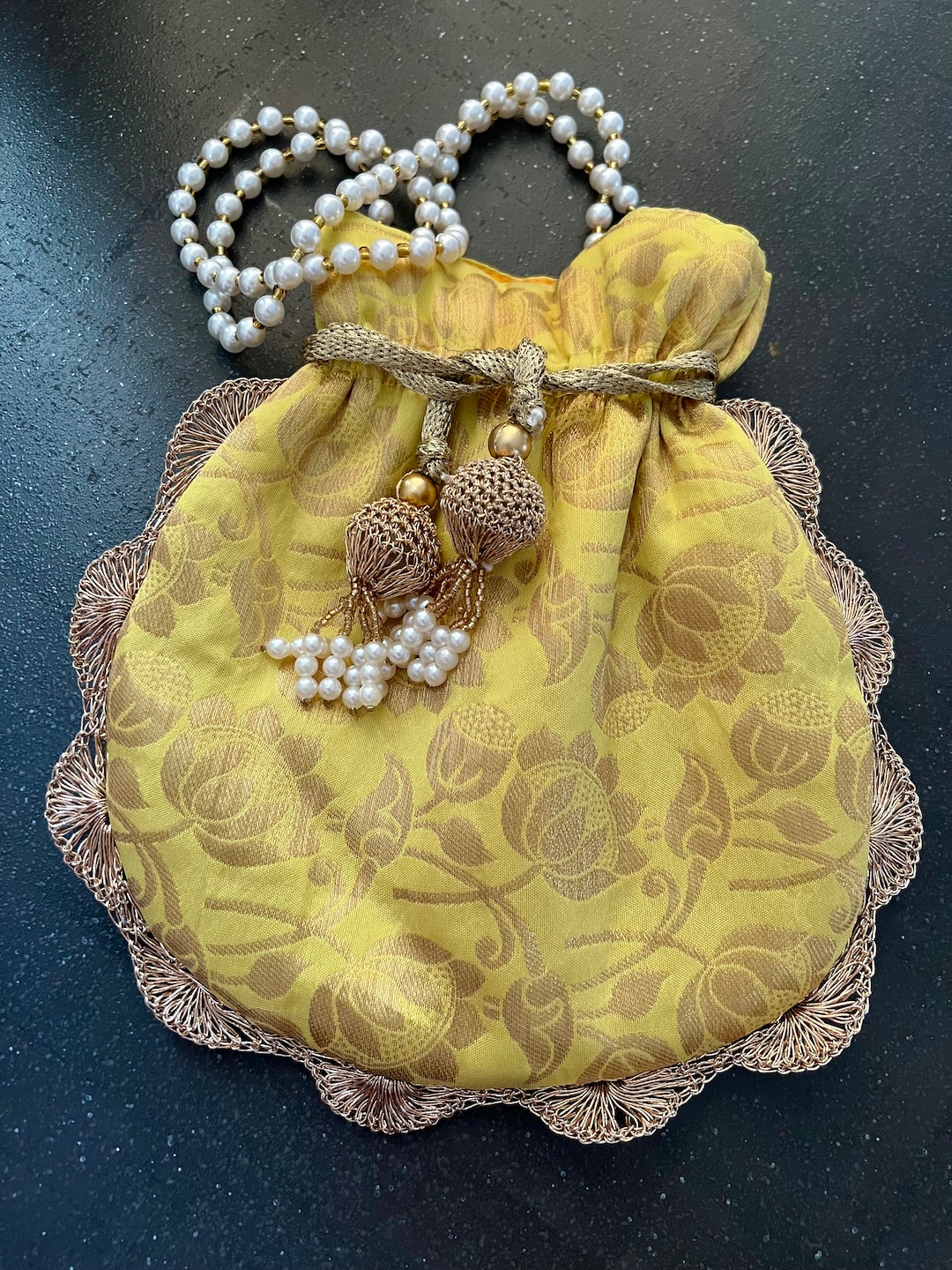 Silk Potli Bag/ Bridal Potli Bag/ Wedding Potli Bag/ Indian Wedding Bag ...