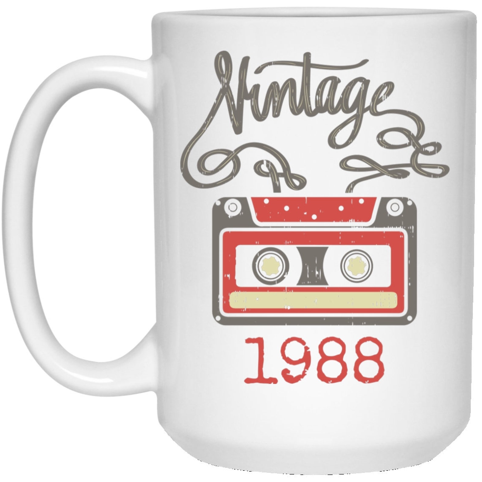 Vintage Cassette 1988 coffee Mugs Great Gift for 80s Babies Birthday ...