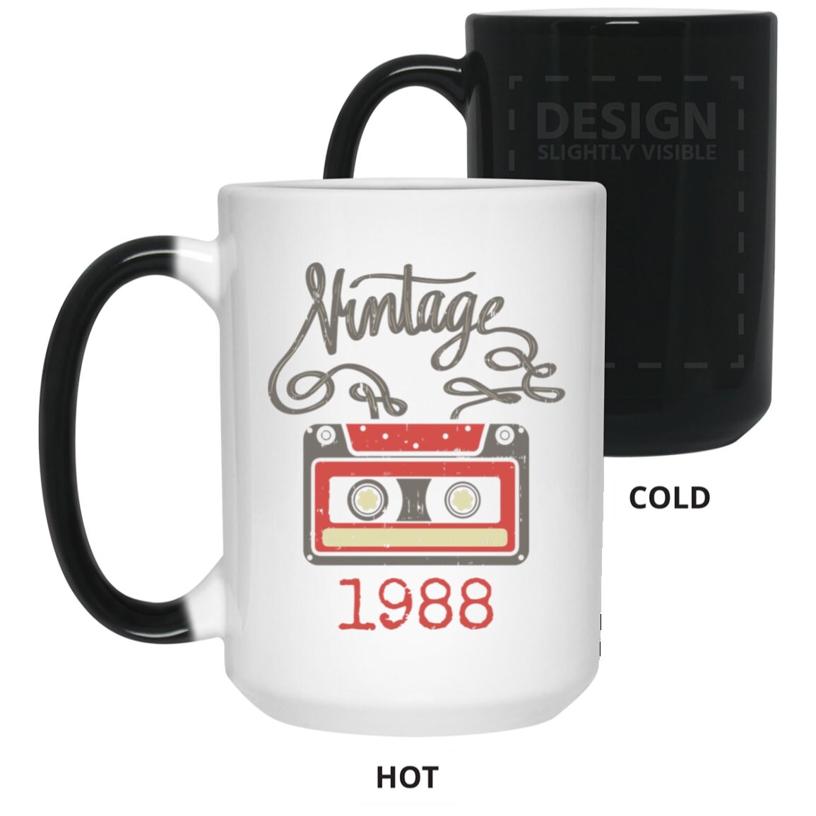Vintage Cassette 1988 coffee Mugs Great Gift for 80s Babies Birthday ...