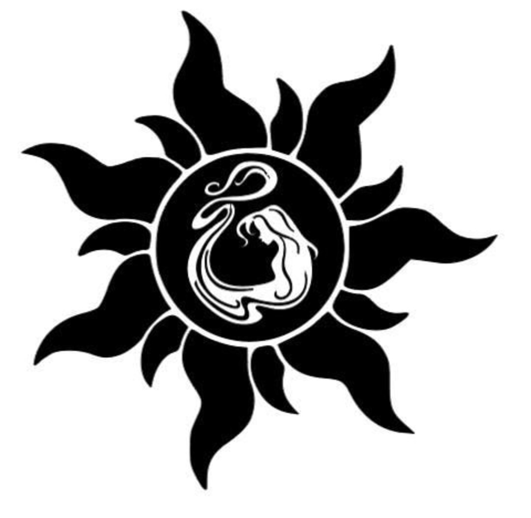 Tangled Sun Car Decal Rapunzel Car Decal Disney Tanlged - Etsy