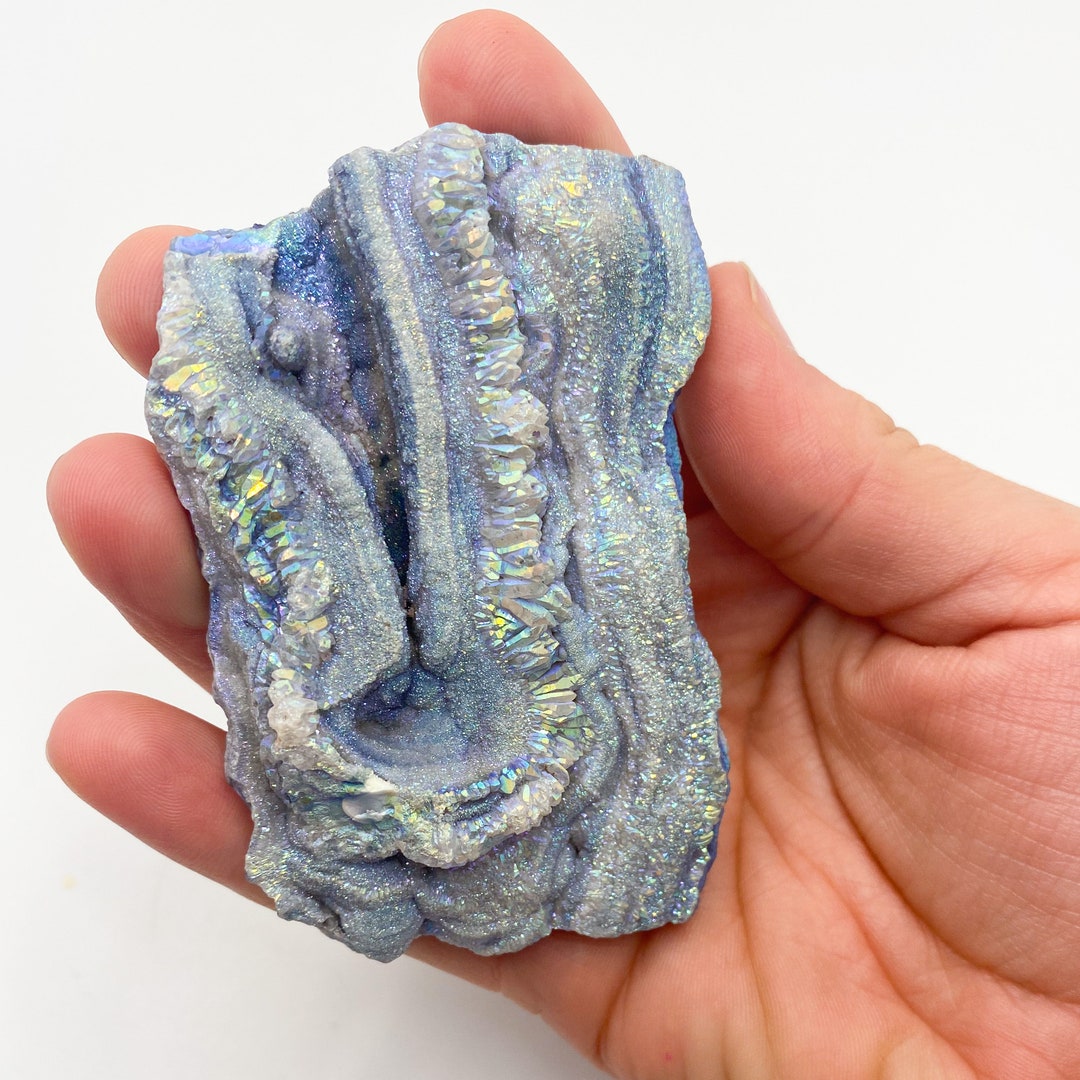 Aura Chalcedony, Large Chalcedony Cluster, Angel Aura Chalcedony - Etsy