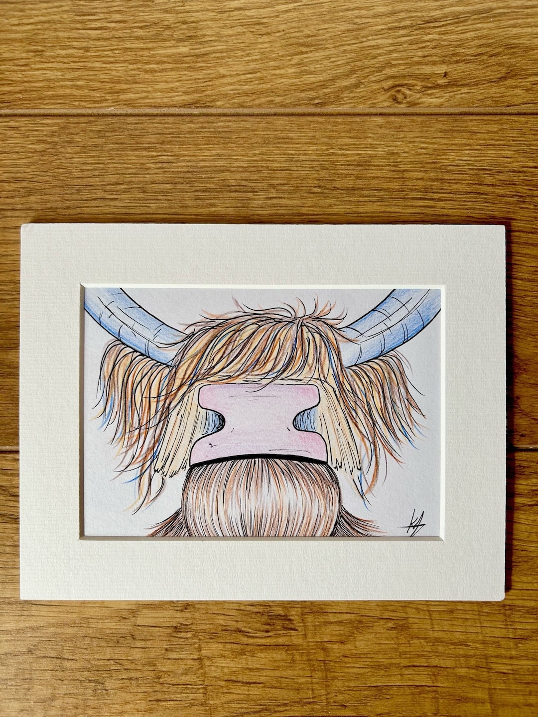 Hamish the Hand-drawn Highland Coo - Etsy