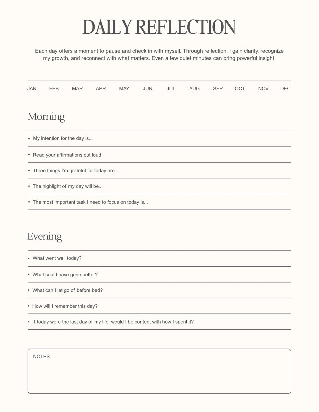 Daily Reflection | Printable | Digital Download - Etsy