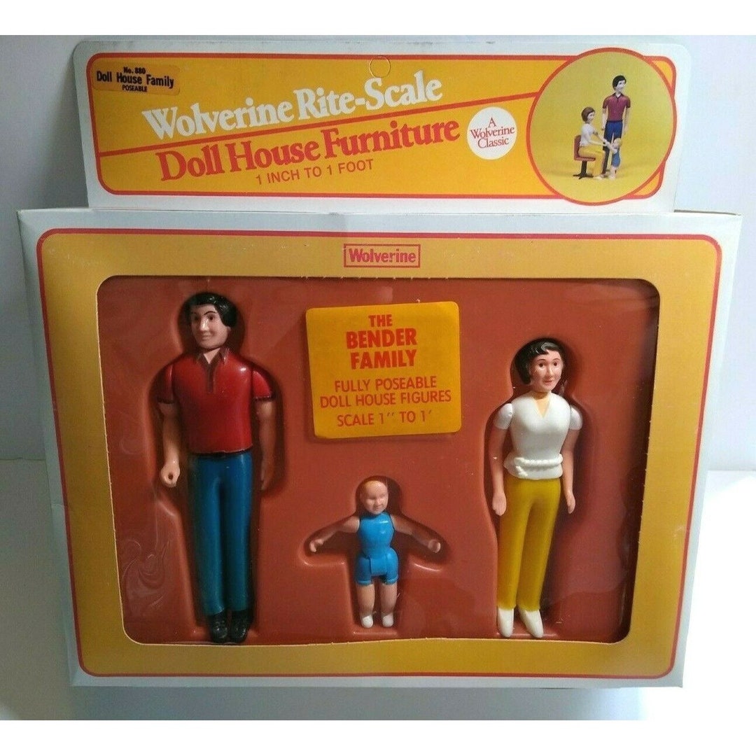 The Bender Family Doll Set Dollhouse Figure Vintage Wolverine Rite ...