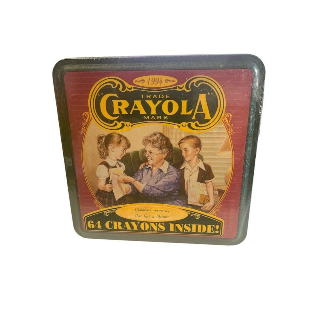 Crayola 1994 Collectible Tin Box 64 Crayons Inside - Etsy