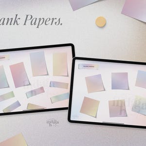 Essential Digital Paper Widgets - Gradient | Realistic Digital Stickers ...