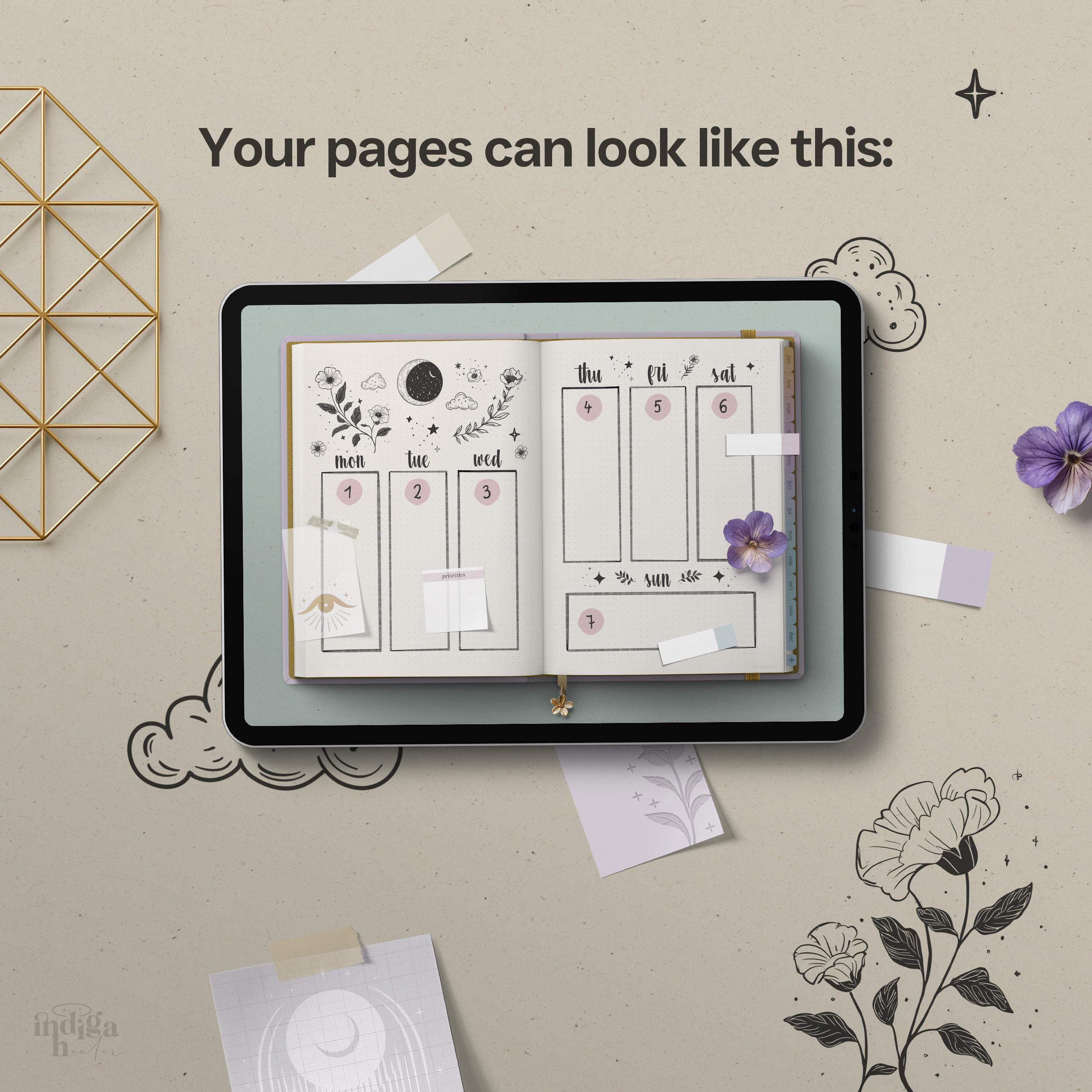 Violet Haze Digital Bullet Journal, Goodnotes Planner (digital Download ...