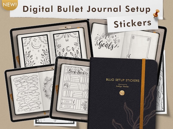 Digital Bullet Journal Setup Stickers Goodnotes Stickerbook - Etsy
