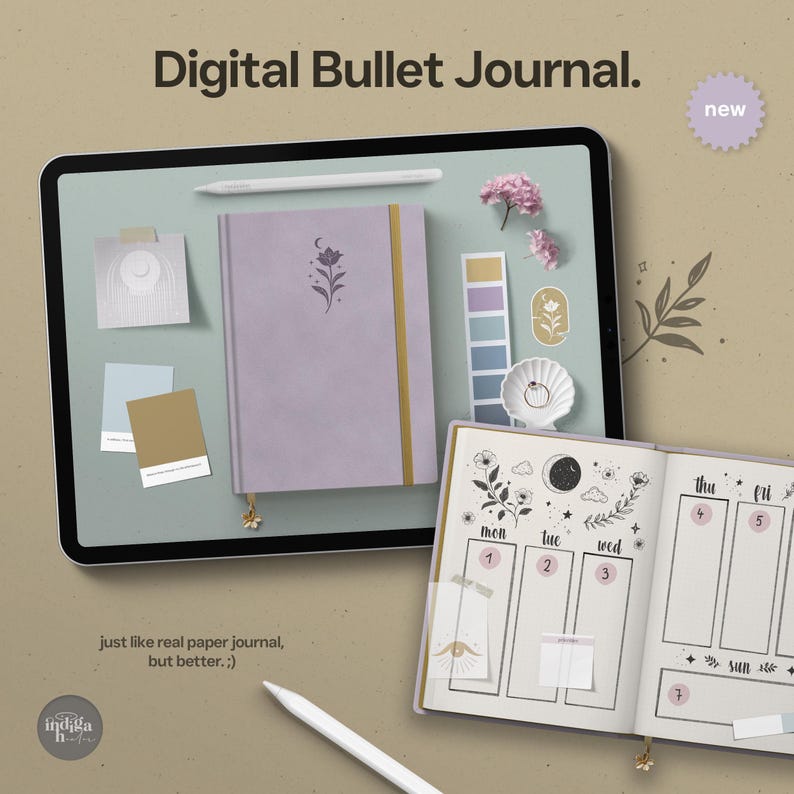 Violet Haze Digital Bullet Journal, Goodnotes Planner (digital Download ...