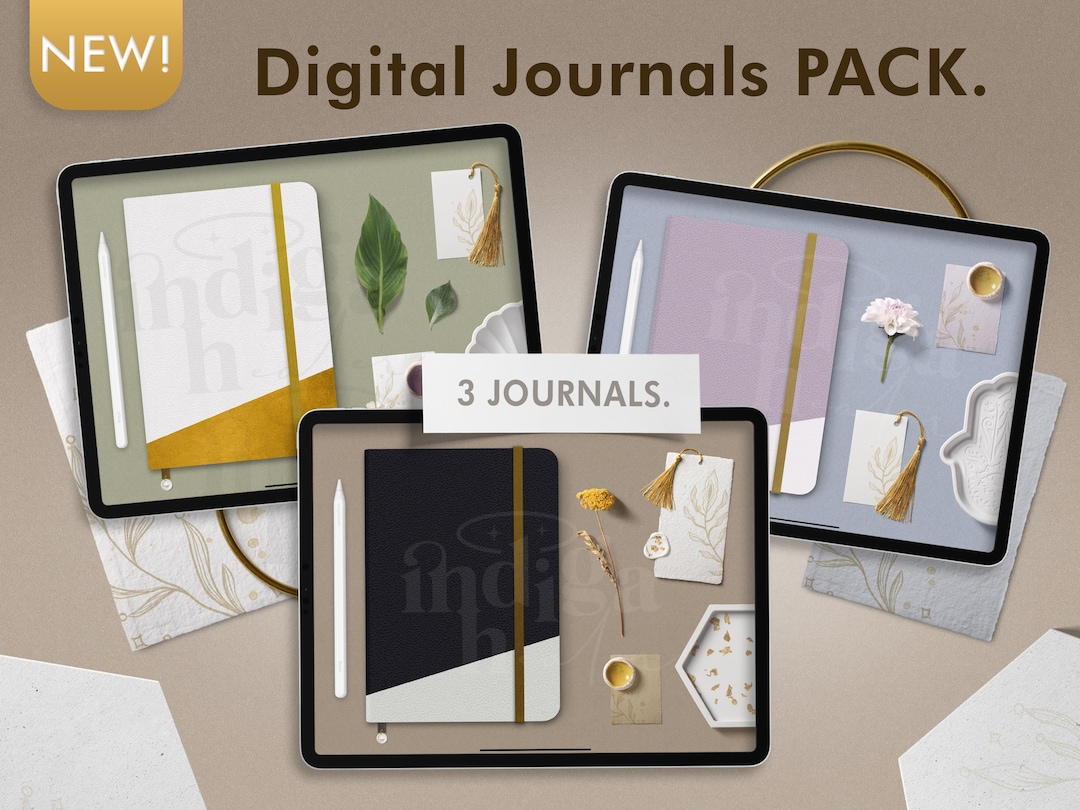 Digital Journals Pack, Goodnotes Planner, Undated Digital Planner ...