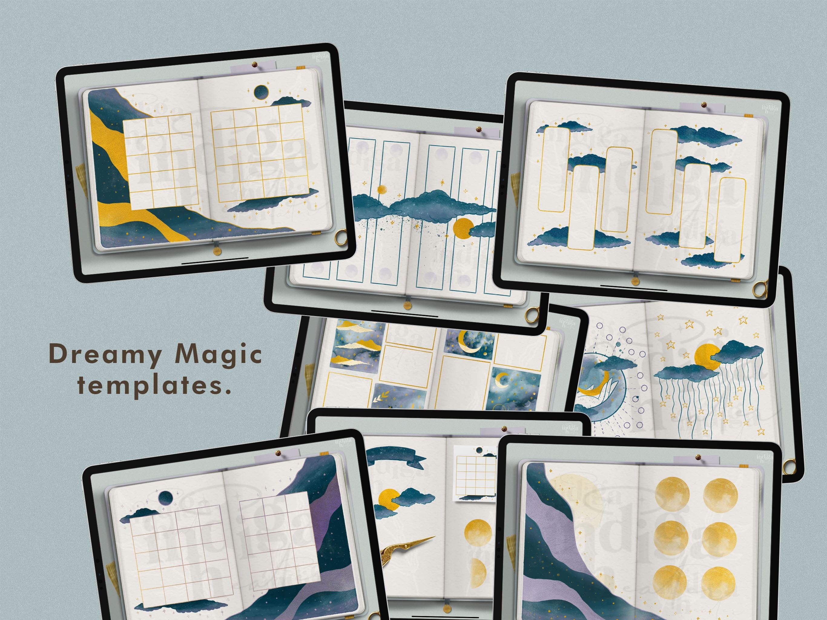 Dreamy Moon Magic Digital Bullet Journal Setup Stickers - Etsy