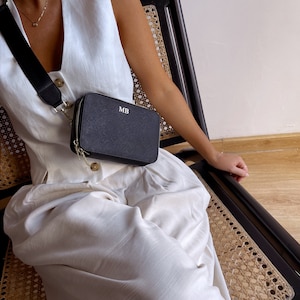 Personalised Leather Cross Body Bag , Belt Bag, Real Leather, Belly Bag ...