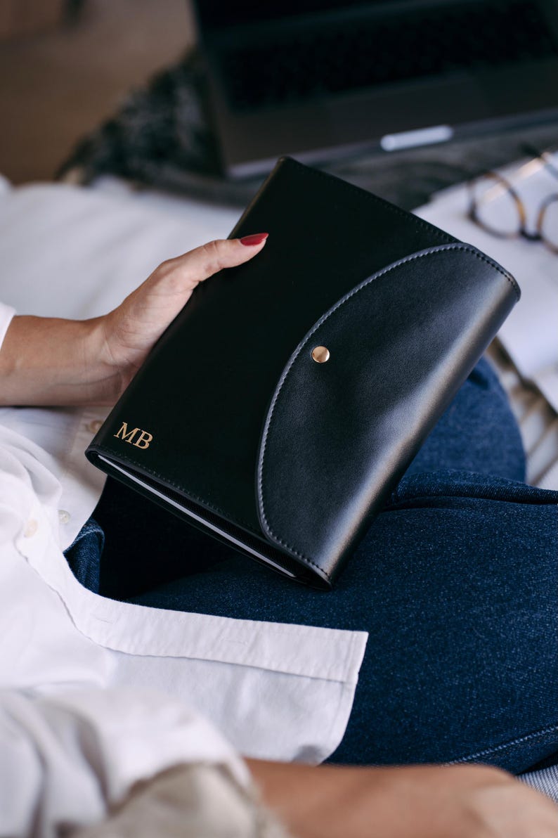 Personalized Leather Organizer, Leather Portfolio for Planners ...
