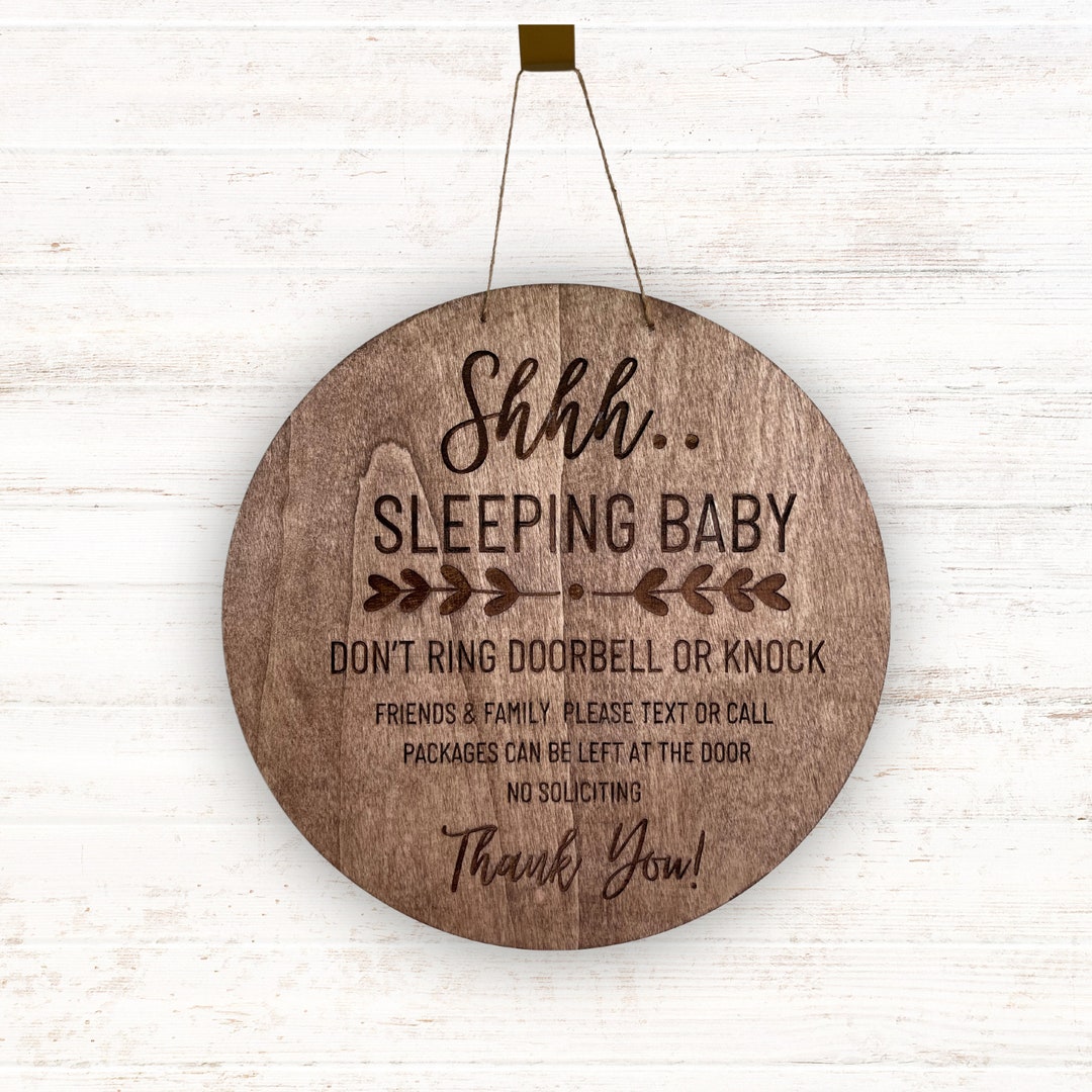 Shh.. Sleeping Baby Door Sign - Etsy