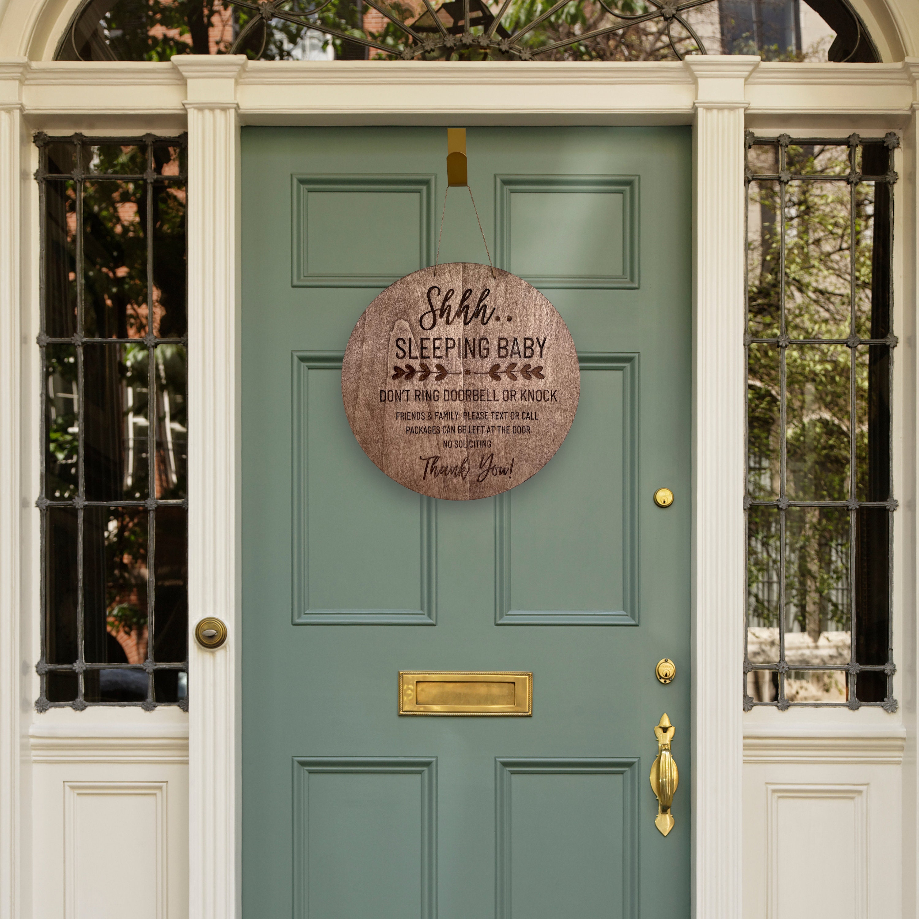 Shh.. Sleeping Baby Door Sign - Etsy