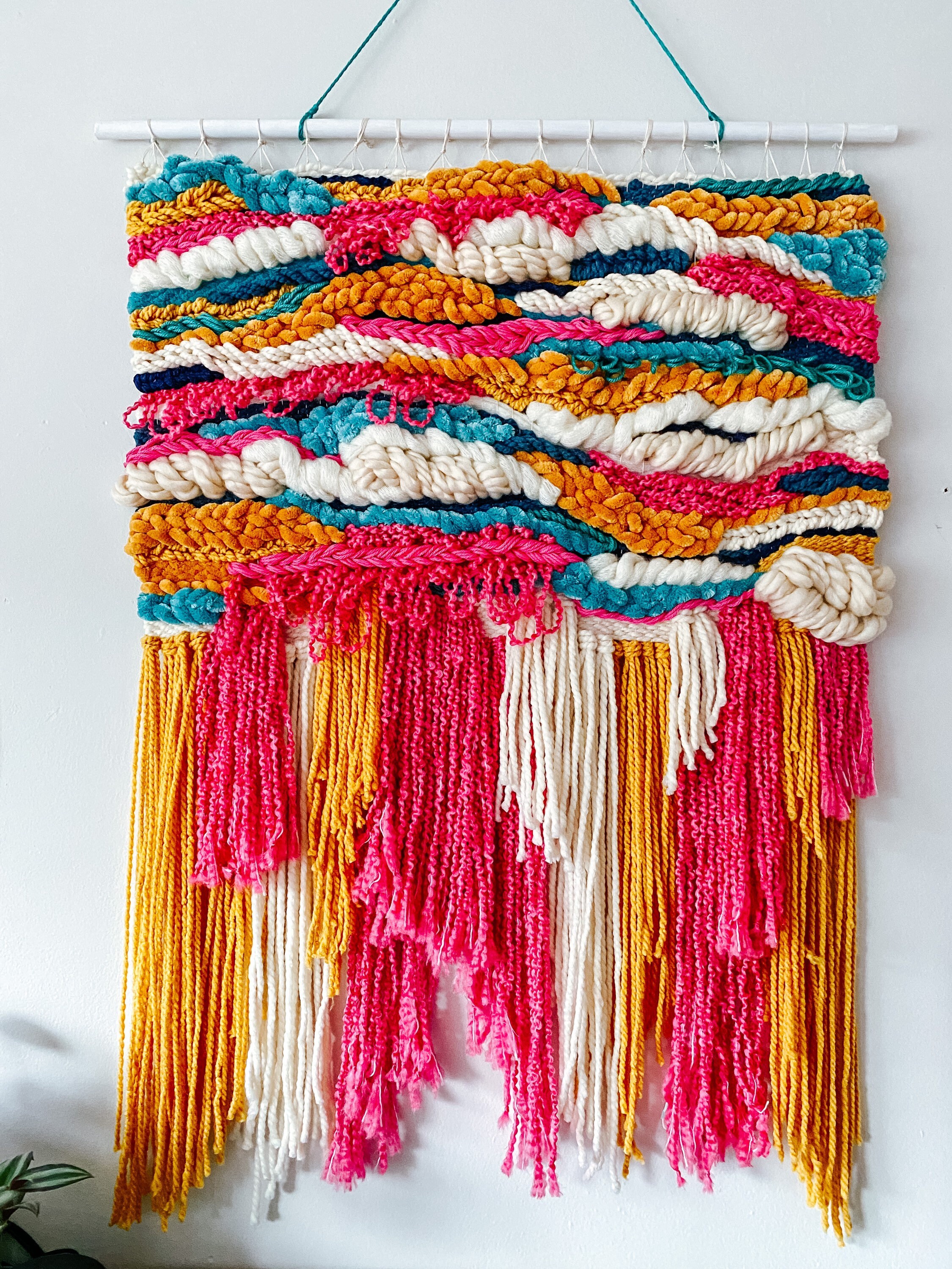 Custom Handmade Woven Tapestry: Hygge Fiber Art Wall Hanging - Etsy