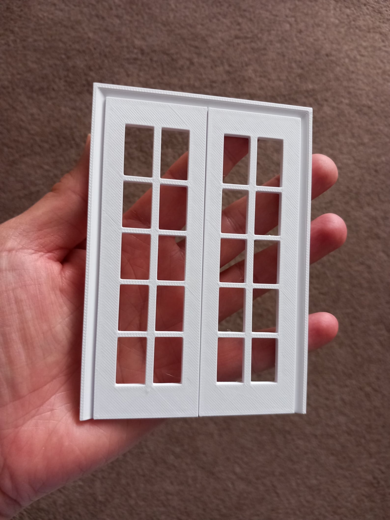 Dolls House False/fake French Doors, Custom Size, With Range of Colours ...