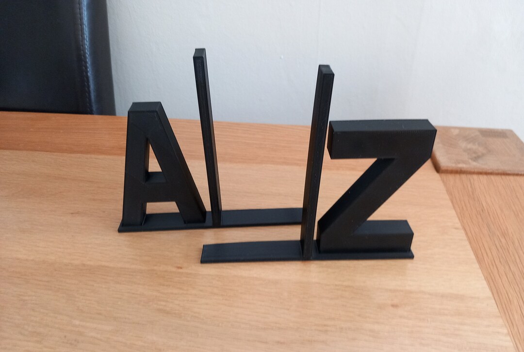 Alphabet Book Ends, Pair of Bookends, Available in a Range of Colours ...