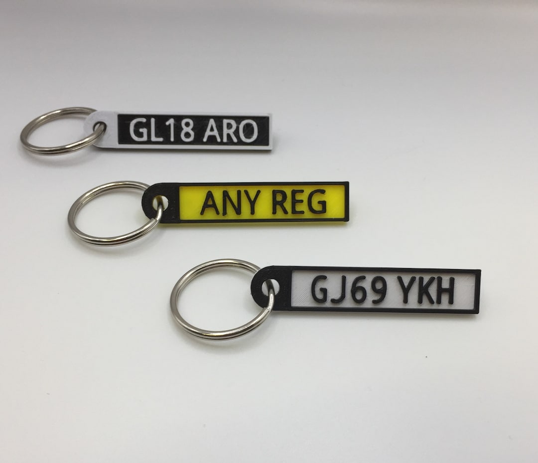 Personalised Car Registration, Key Ring, Keyring - Etsy UK