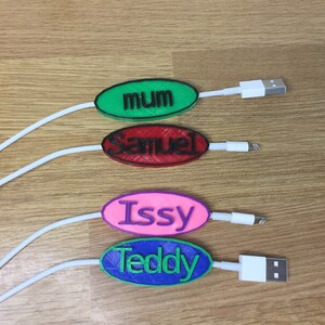 Personalised Cable Tag for iPhone Charger - Mobile Phone Accessory ...