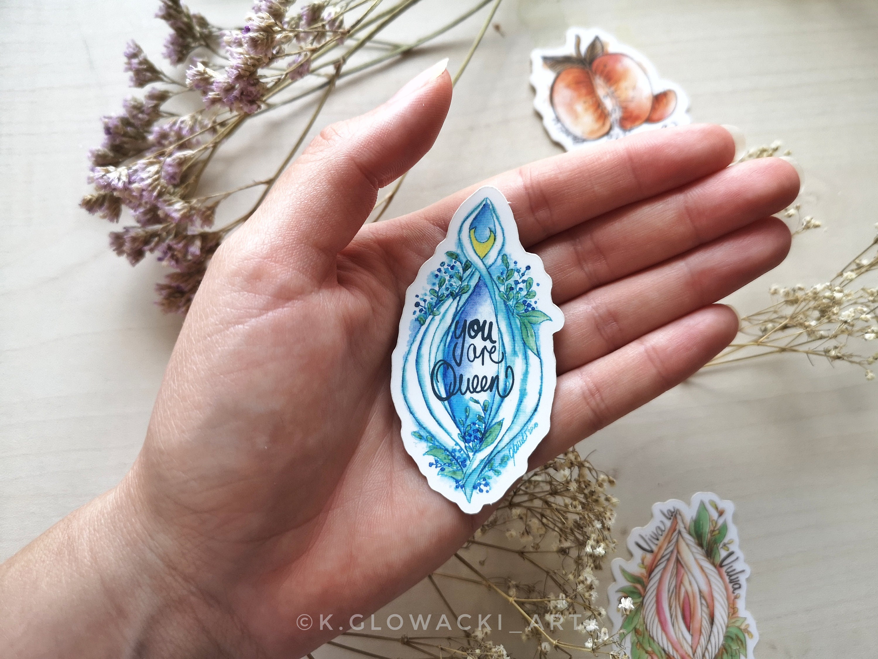 Vulva Yoni 3x Statement STICKER SET Soft touch satin matt - Etsy.de