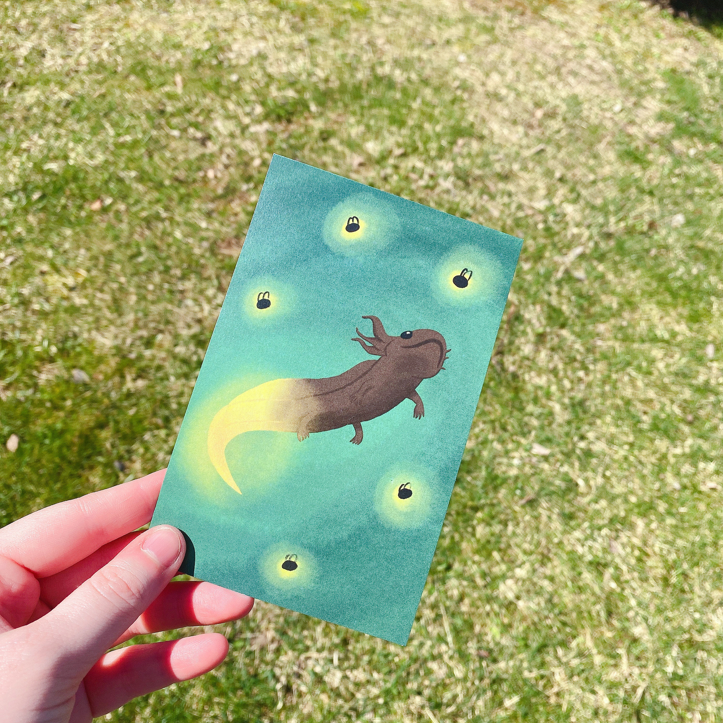 Firefly Axolotl, Mini Print, Wall Art, Home Decor - Etsy