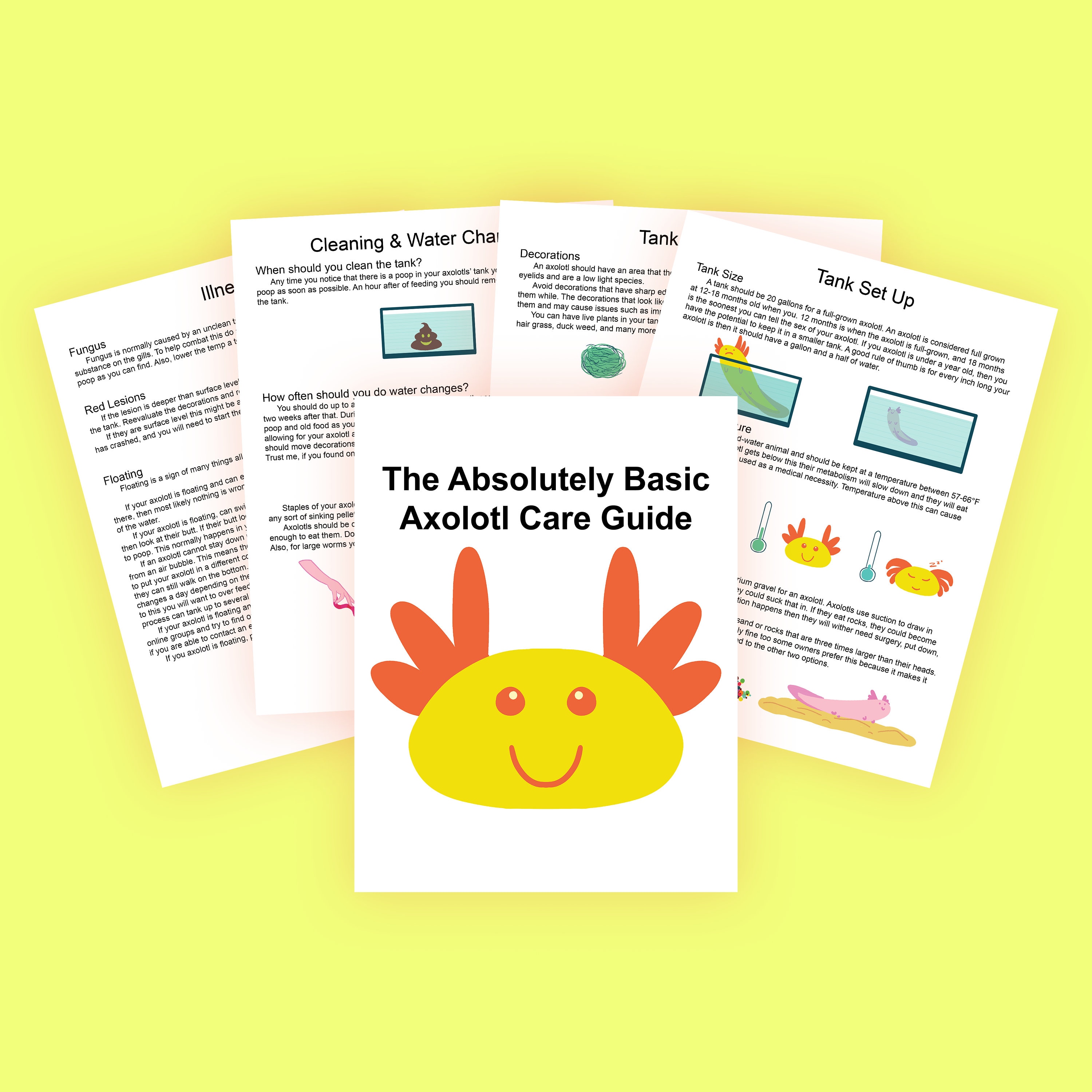 Digital Basic Axolotl Care Guide - Etsy