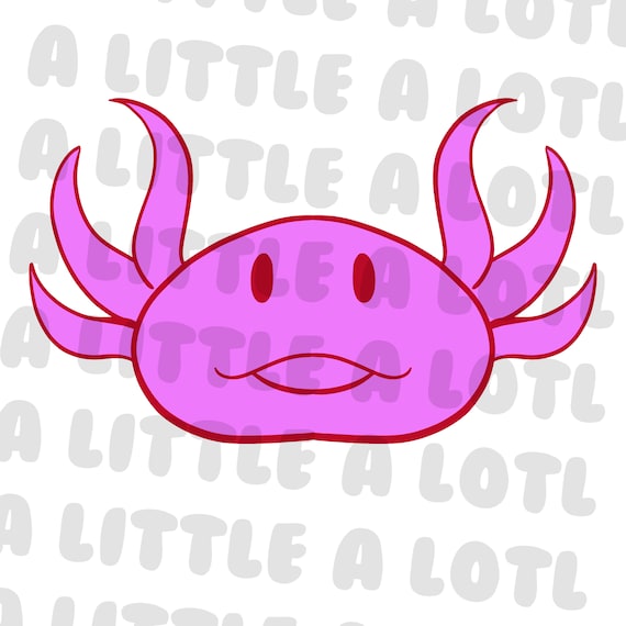 Axolotl Face PNG Download Craft Vinyl | Etsy