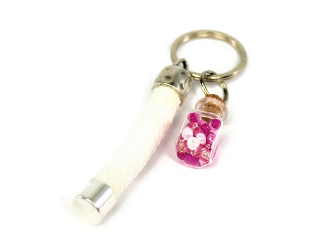 Keychain Made of Sail Rope With Glass Vial - Etsy