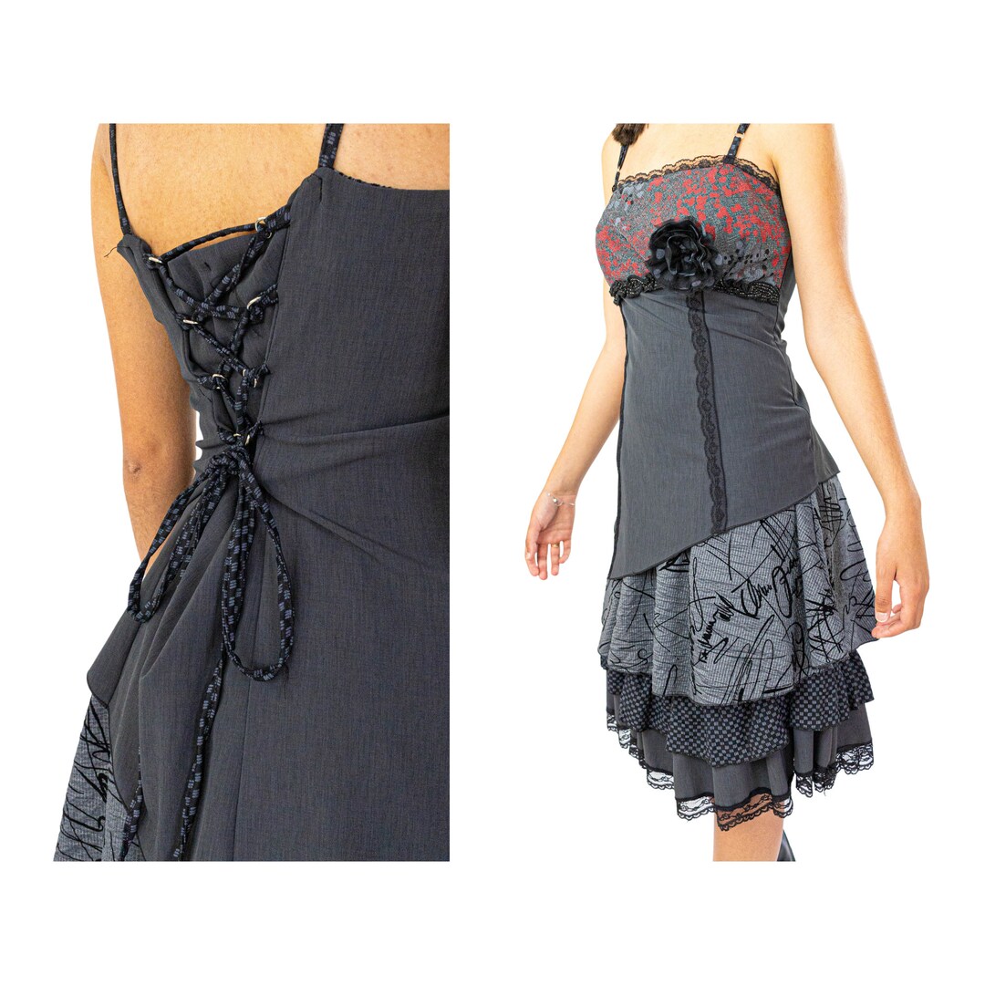 Vintage Corset Dress, Goth Princess Dress, Steampunk Dress, Cabaret ...