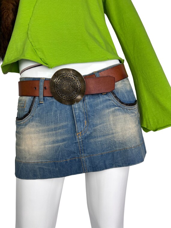 Y2k Low Rise Denim Micro Mini Skirt Y2k Mini Jean Sk… Gem
