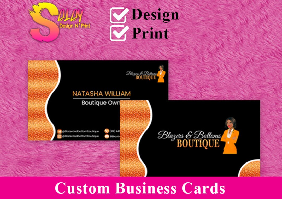 Custom Matte Business Cards, Logo Business Cards, Double-sided Design ...