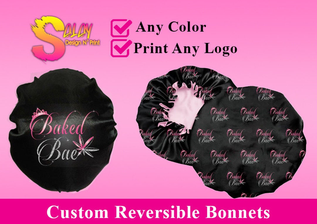 Custom Hair Bonnet, Custom Reversible Bonnet, Create Personalized ...