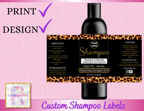 Custom Shampoo Labels Shampoo Labels Design and Print | Etsy