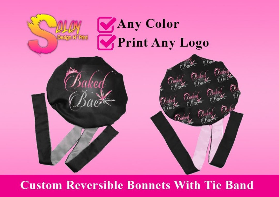 Custom Double Layer Bonnet With Long Band – Personalized Reversible ...